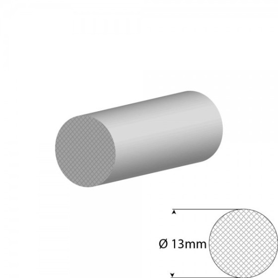 Rubber rond snoer, diameter 3mm tolerantie 0,45