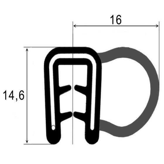 Diverse PVC & Rubber Klemprofielen | Direct uit voorraad geleverd