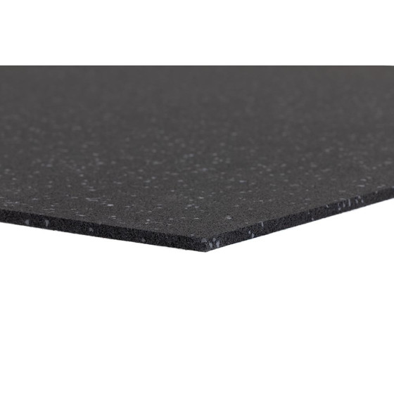 Rubber vloer op rol | Breedte 125cm | Kleur: Zwart/ Donker Grijs