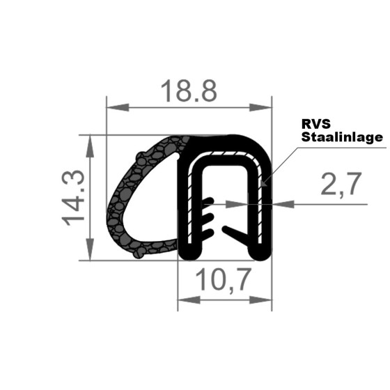 Diverse PVC & Rubber Klemprofielen | Direct uit voorraad geleverd